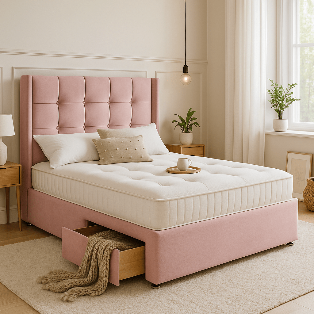 Atlanta Winged Divan Bed | Luxury UK-Made Bed | Midas Beds