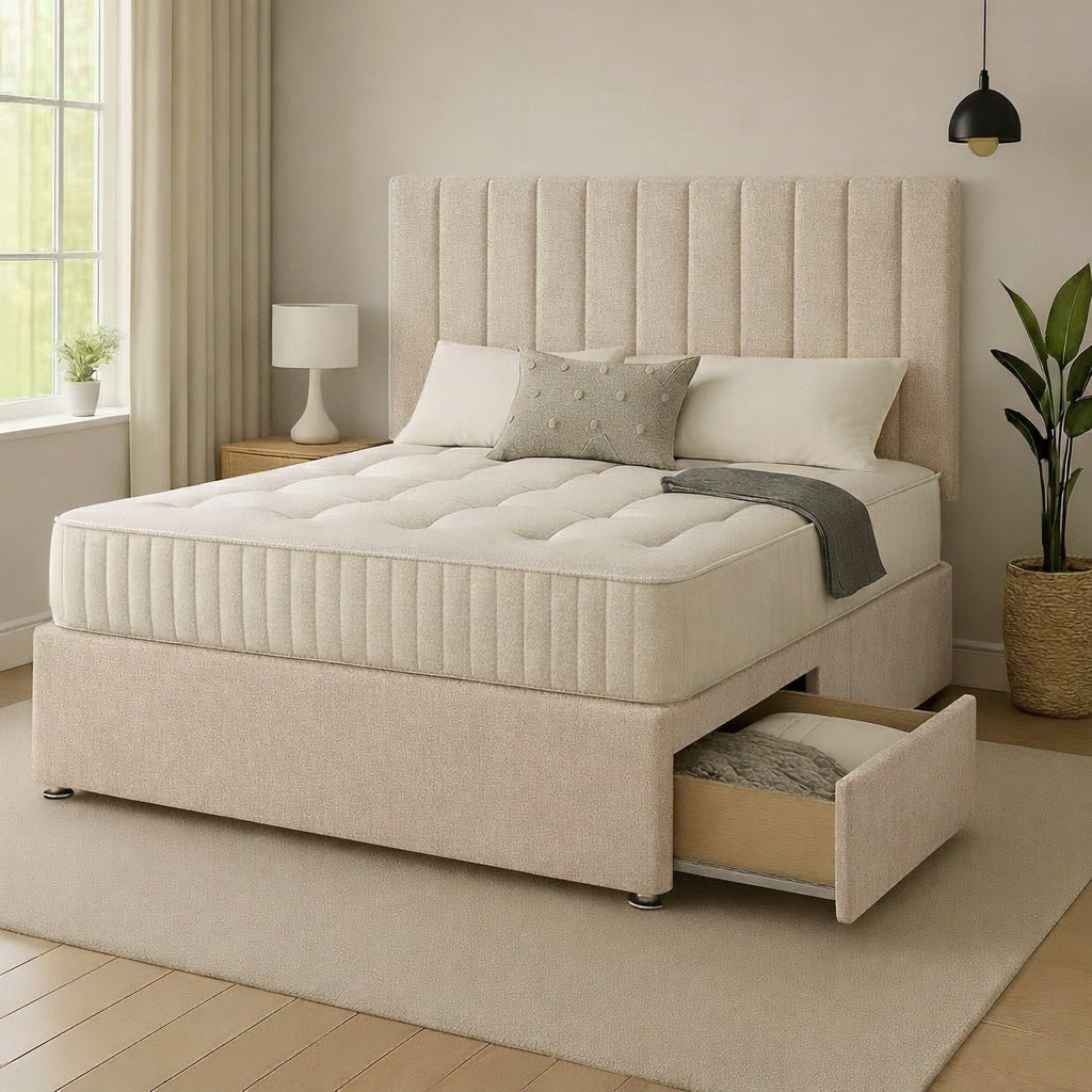 Dartford Strutted Upholstered Divan Bed - Midas Beds