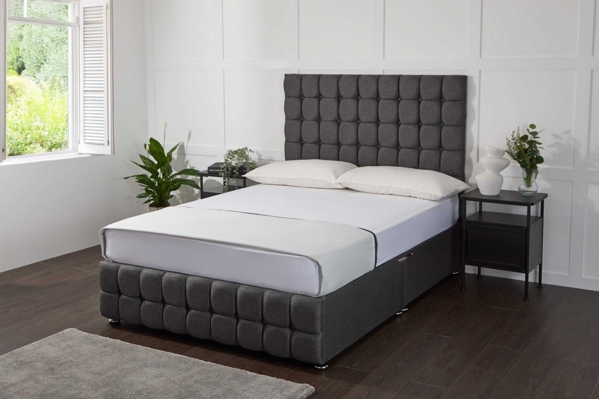 Seattle Divan Bed Base with Floor Standing Headboard & Footboard ...