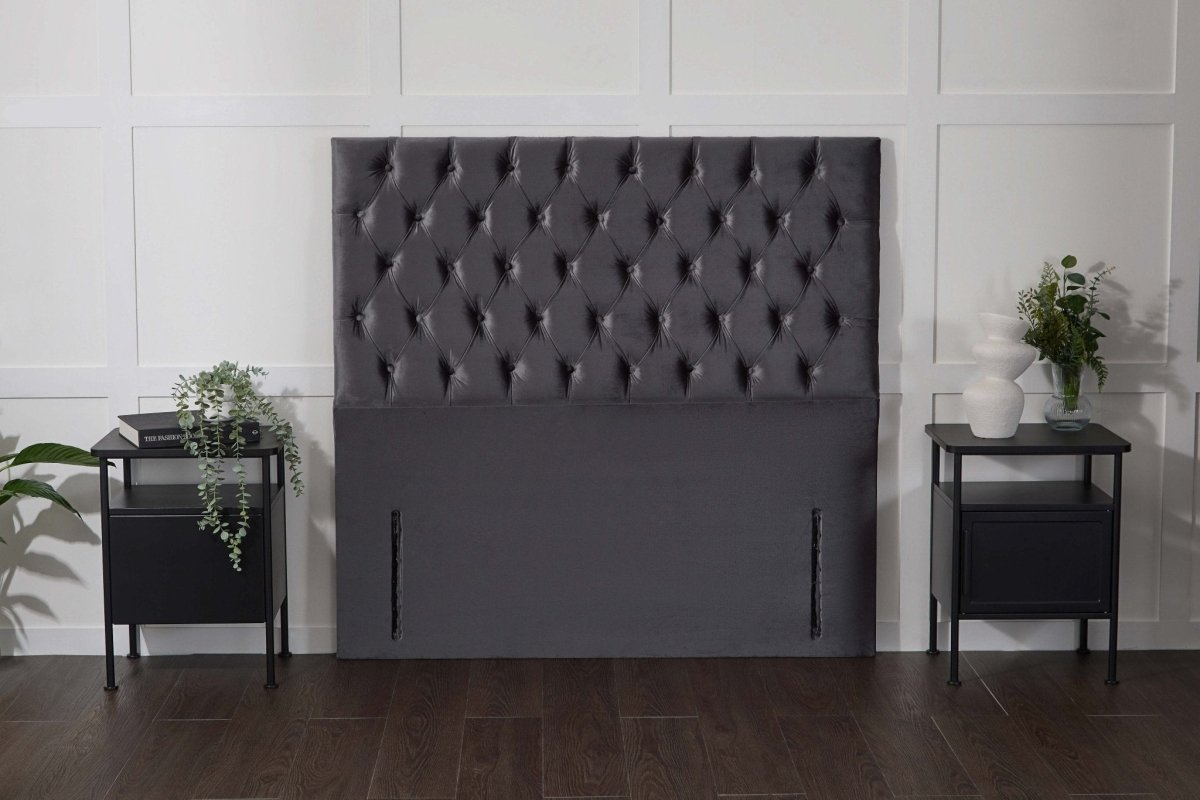New York Floor Standing Upholstered Buttoned Headboard – Midas Beds
